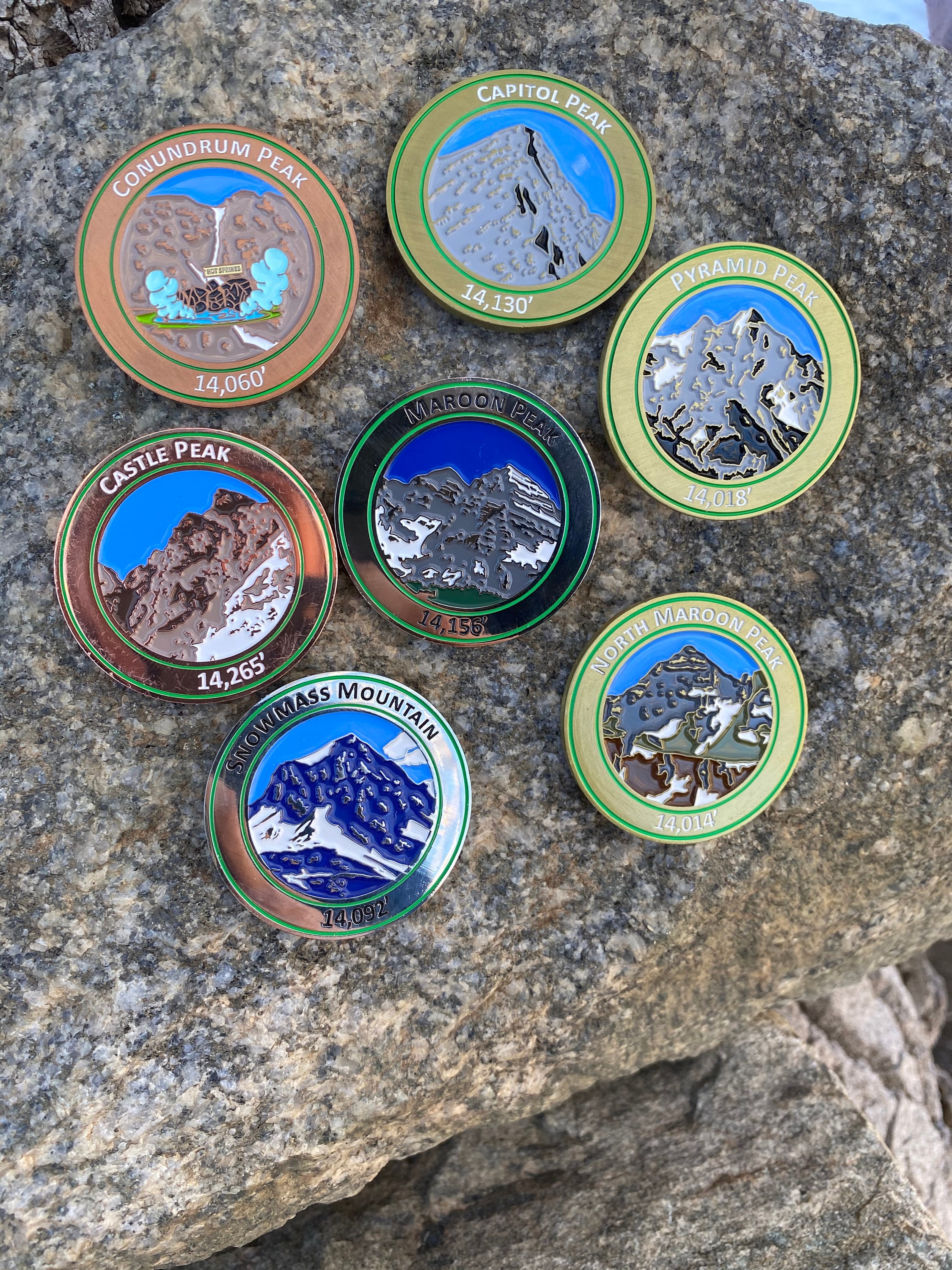 Elk Range Colorado 14ers Mountain Summit Coins Pack - Etsy
