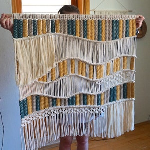 Colorful Macrame Weaving Wall Hanging, Hand Woven Tapestry Wall Hanging ...