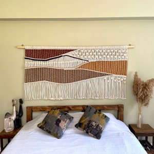 Large Macrame Wall Hanging, Modern Hand Weaving Wall Decor, Woven ...