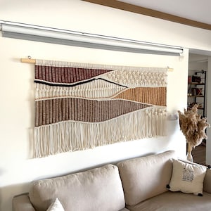 Large Macrame Wall Hanging, Modern Hand Weaving Wall Decor, Woven ...
