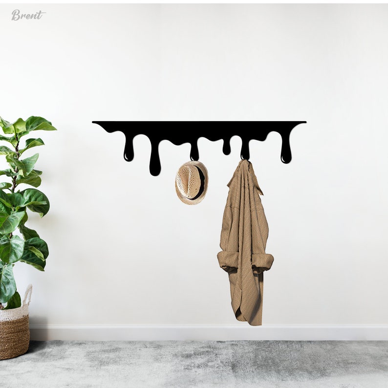 Dripping Wall Art Coat Racks Gift for Her Metal Wall Art - Etsy