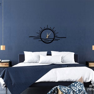 SUNSET CLOCK - Metal Wall Clock, Unique Sun Clock, Living Room Decor ...