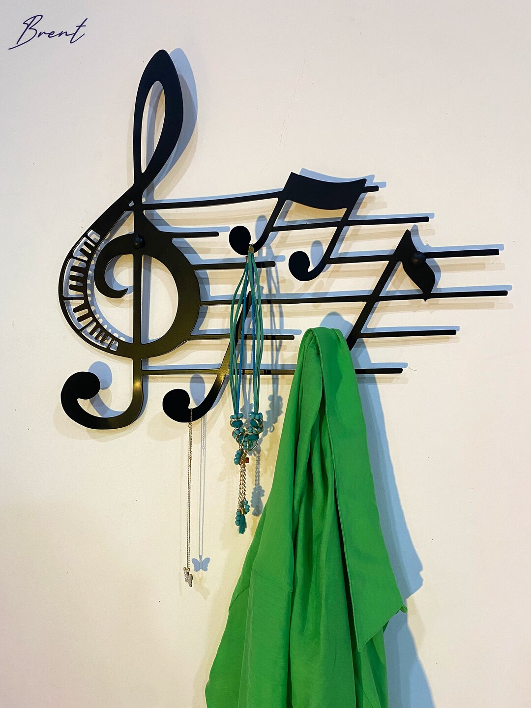 Music Note Coat Rack, Music Note Coat Hanger, Coat Hat Bag Wall Hook ...