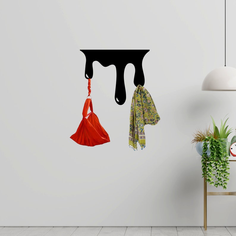 Dripping Wall Art Coat Racks Gift for Her Metal Wall Art - Etsy