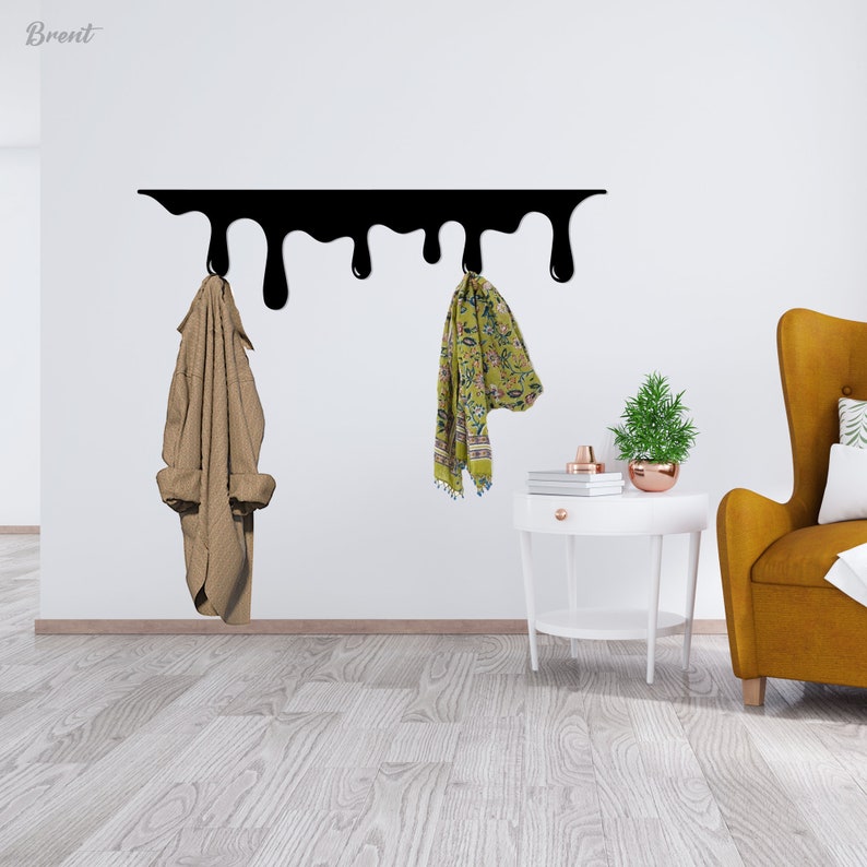 Dripping Wall Art Coat Racks Gift for Her Metal Wall Art - Etsy