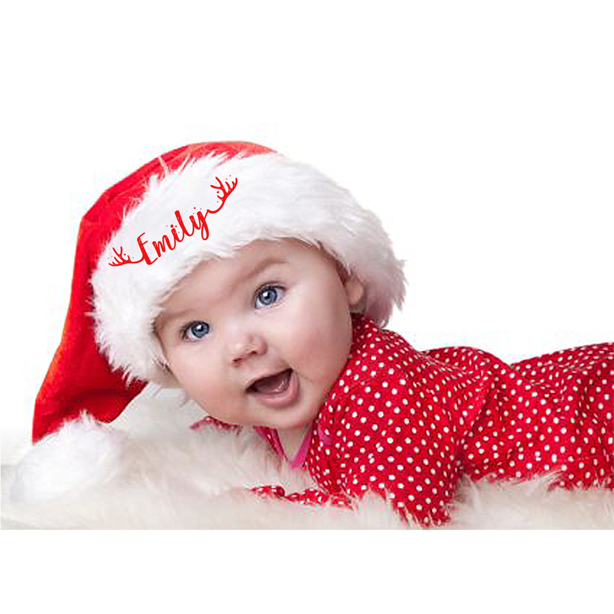 Kids Santa Hat Personalized Plush Santa Hat Matching Family - Etsy