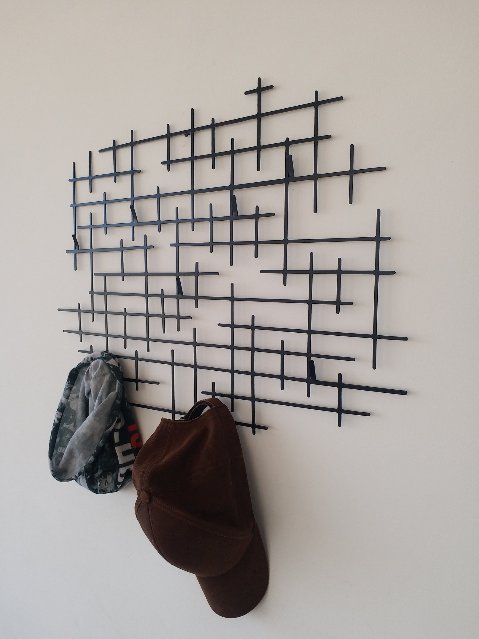 Squares Metal Hooks and Necklace Organizer Coat Hanger - Etsy