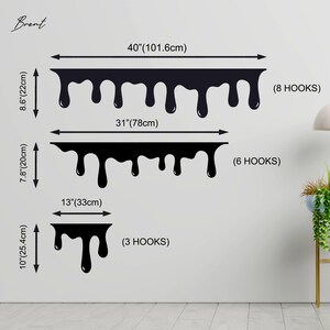 Dripping Coat Racks, Metal Wall Art for Entryway Coat Rack, Wall ...