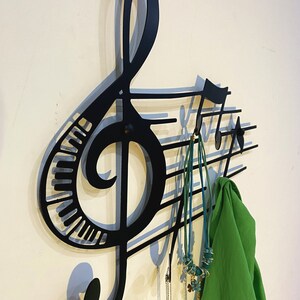 Music Note Coat Rack, Music Note Coat Hanger, Coat Hat Bag Wall Hook ...