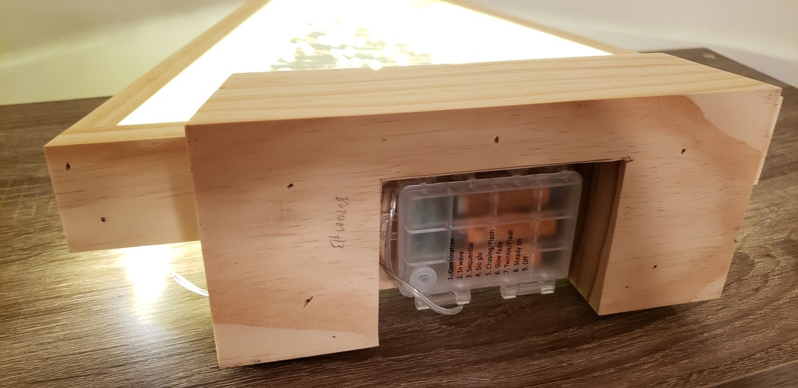 LED Light up Wood Christmas Tree Pine Wood Tree Christmas - Etsy