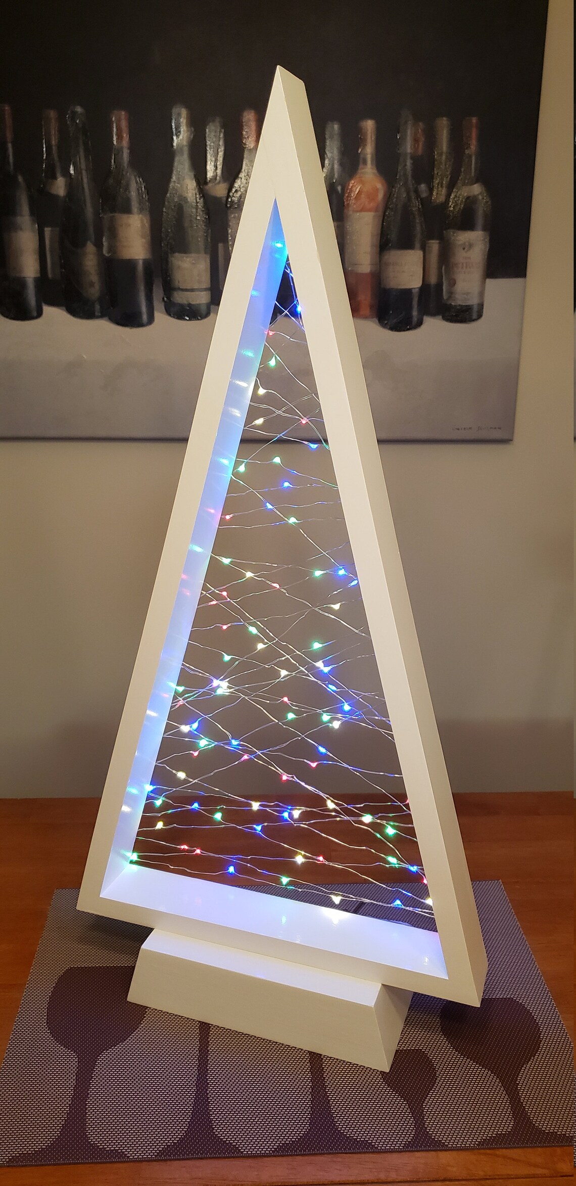 Wooden LED Christmas Tree / Wood Tree / Christmas Light Tree / - Etsy