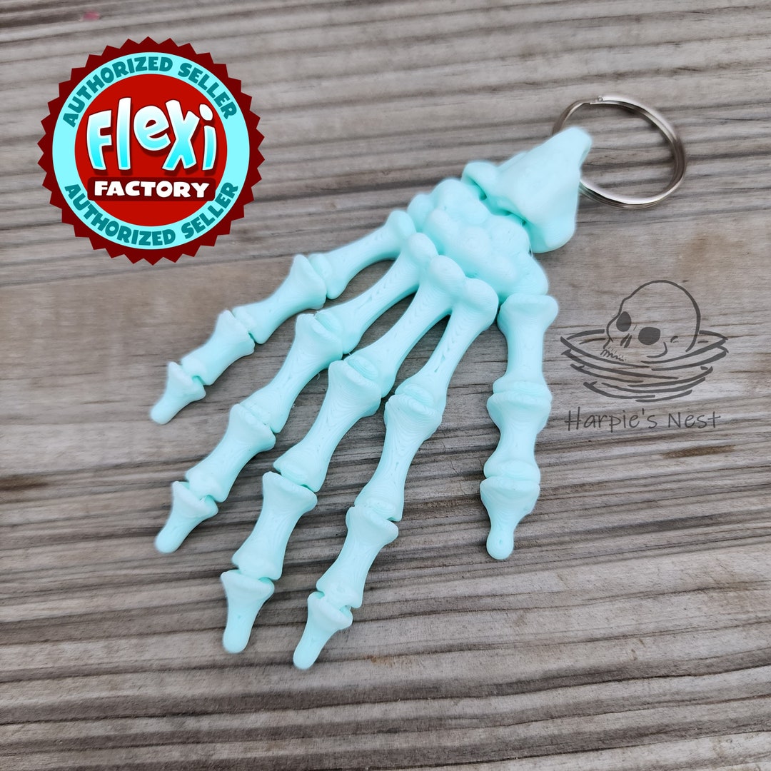 Skeleton Hand Keychain, 3D Printed - Etsy