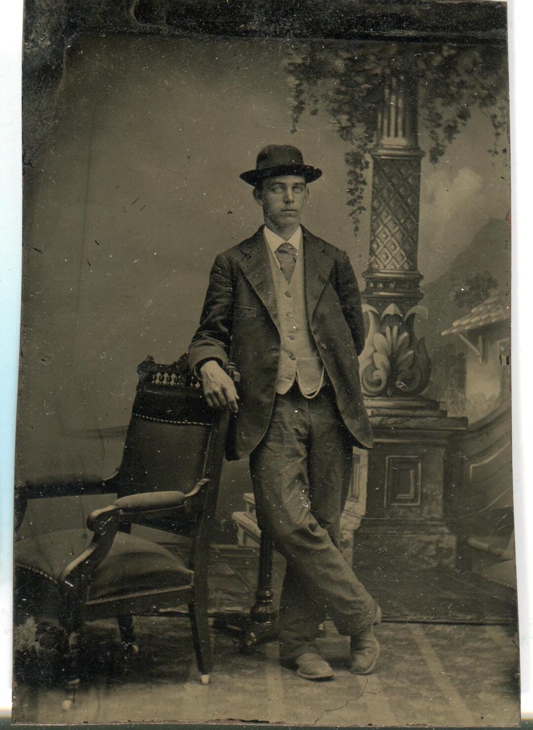 Tintype of a Standing Gentleman - Etsy