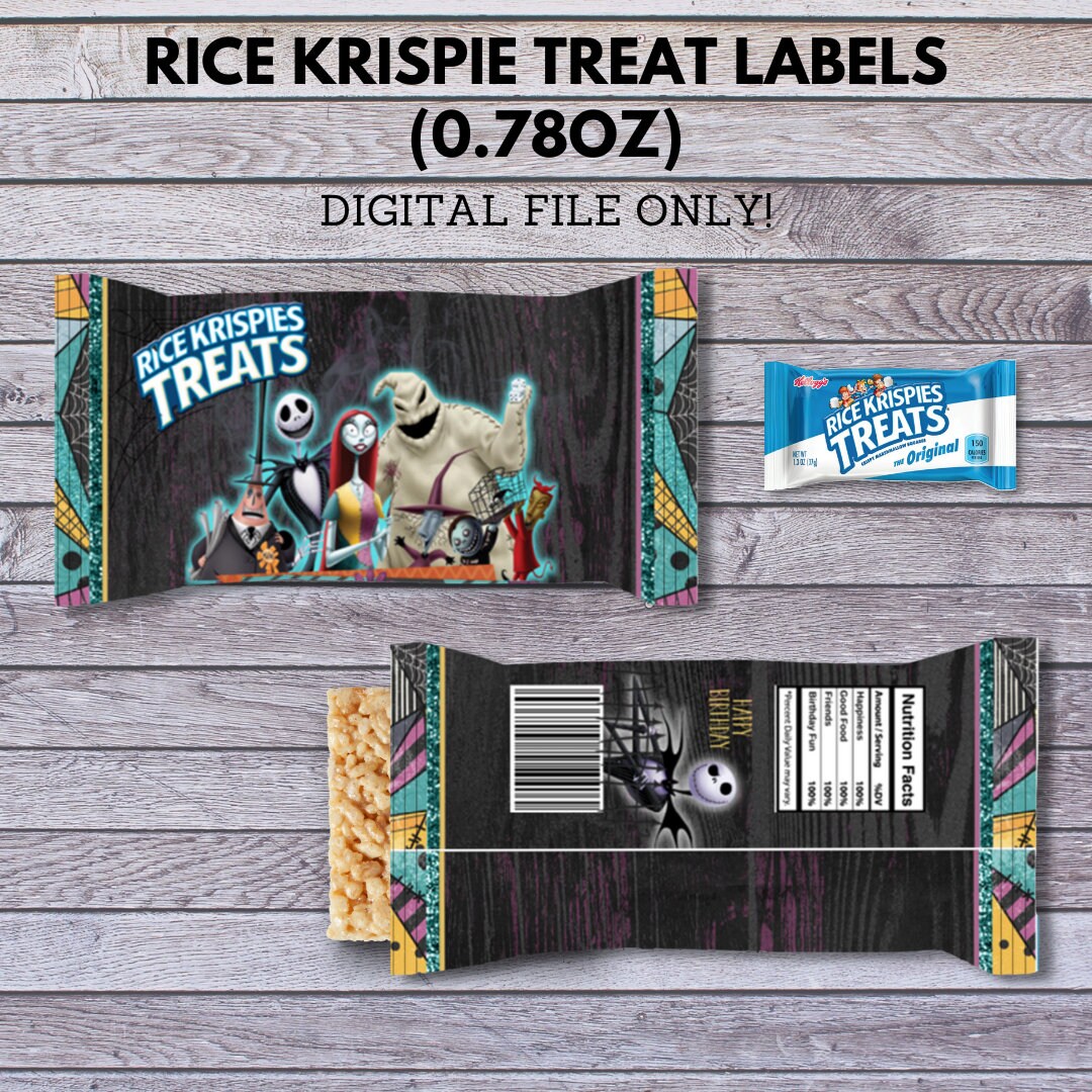 Nightmare Before Christmas Rice Krispie Treat Labels Jack - Etsy