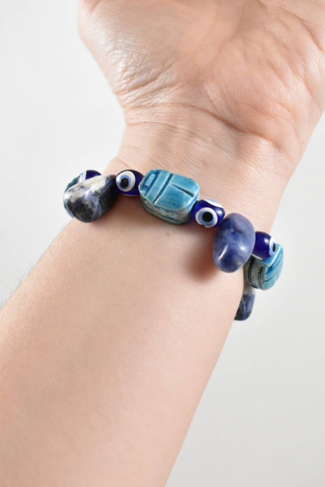 Evil Eye Scarab Fashion Bracelet - Etsy