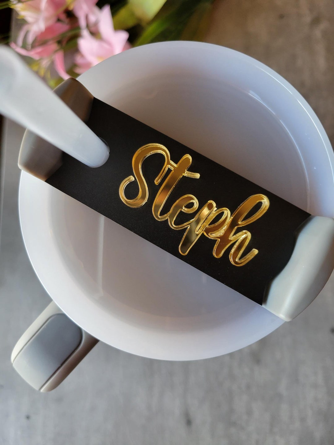 Modern Stanley Name Plate | Stanley Topper | Bridal Party Gifts ...