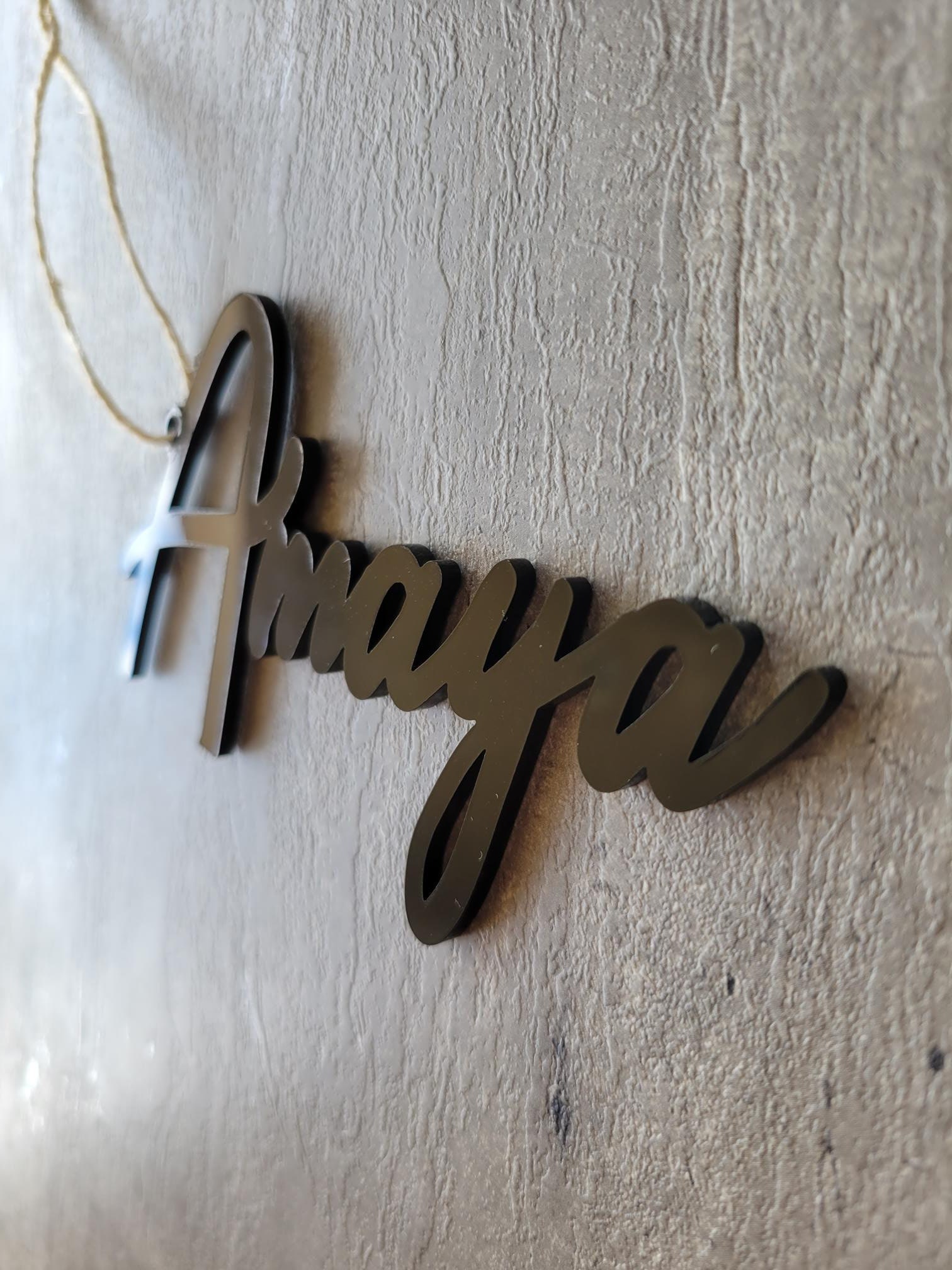 Black Name Tag Acrylic Name Tag Stocking Name Tag Custom - Etsy