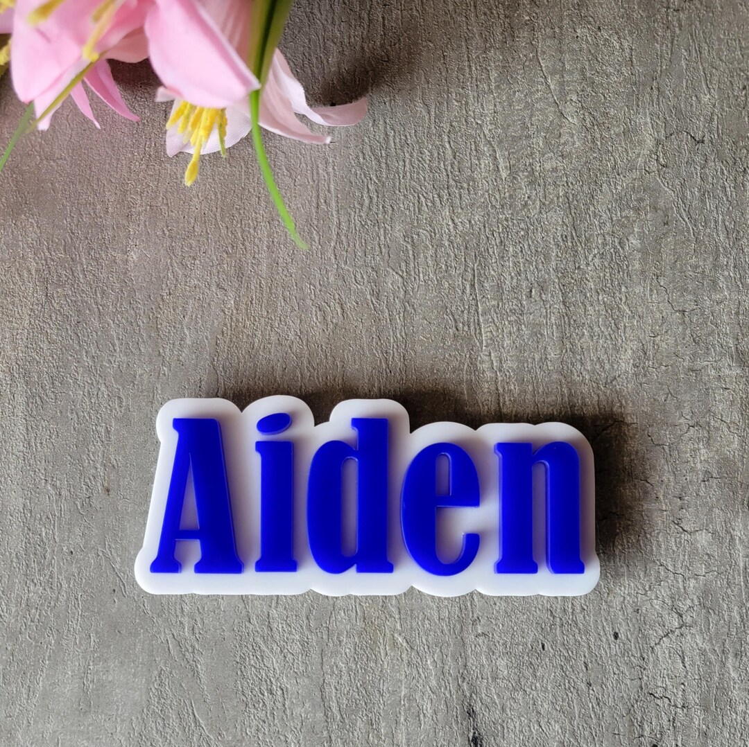 White & Blue Acrylic Locker Magnet Custom Name Magnet Locker Accessory ...