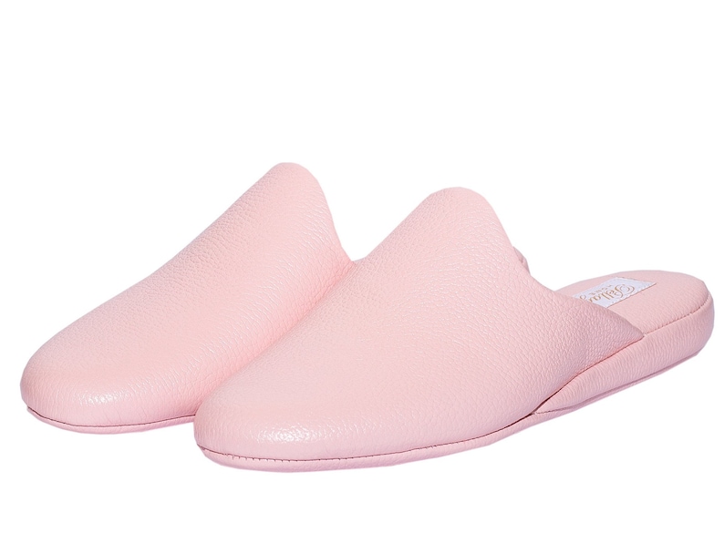 Pink Slippers, Ladies Leather Slippers, House Slippers, Soft Sole ...