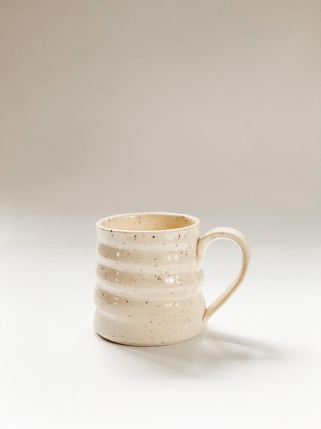 Handmade Speckled Stoneware Mug: Ergonomic Ceramic Coffee Mug - Etsy