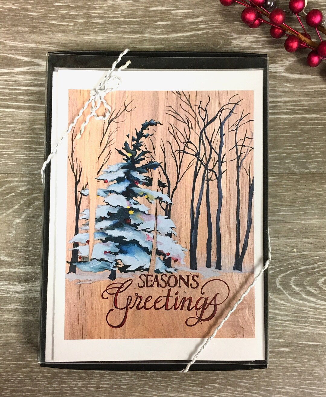 Elegant Blank Christmas Cards for Festive Seasons Greetings - Blank ...