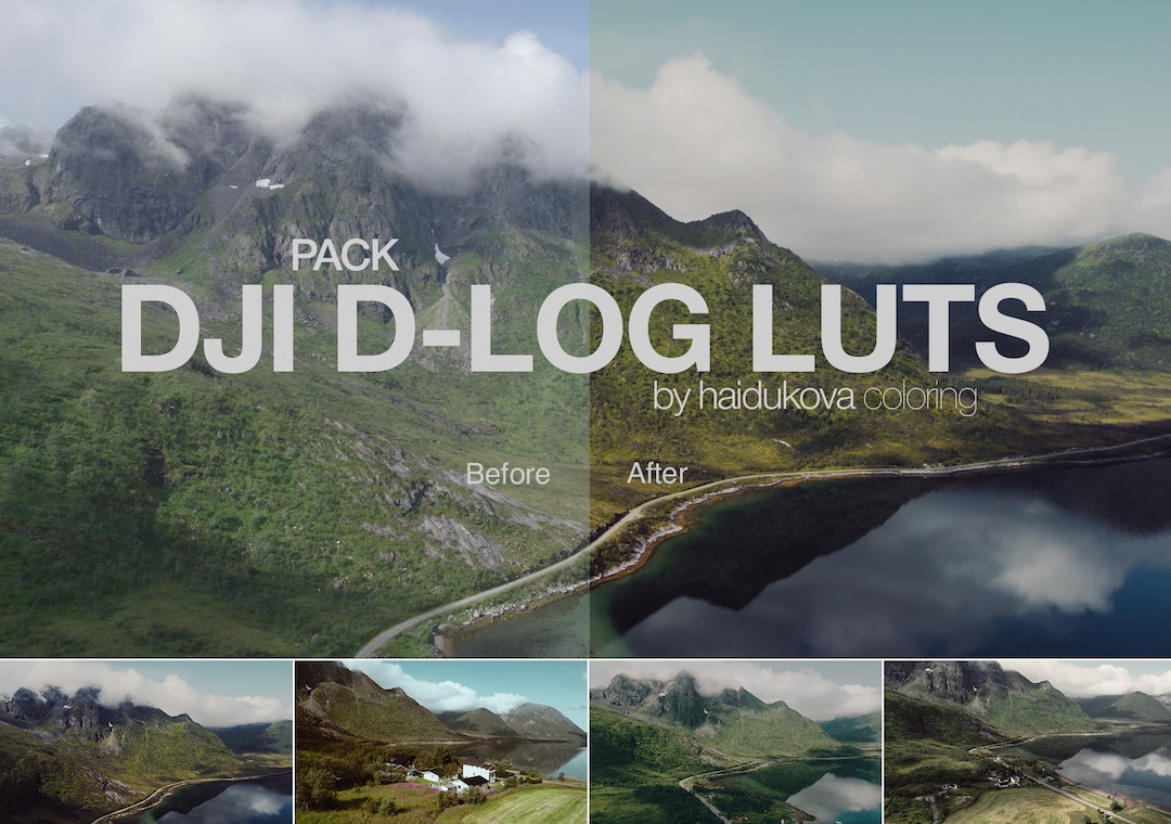 Cinematic DJI Drone D-log 12 LUTS PACK for Videos | Davinci Resolve ...