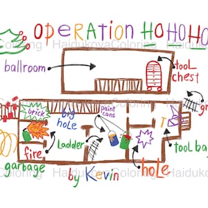 Home Alone Battle Plan | Operation Ho Ho Ho | PNG | Hand Drawn | Kevin ...