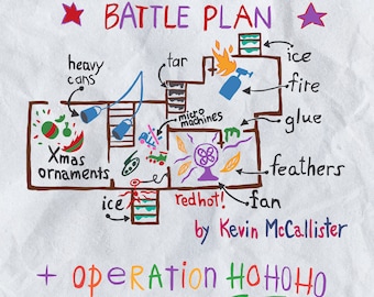 Home Alone Battle Plan | PNG | Hand Drawn Battle Plans | Kevin and the ...