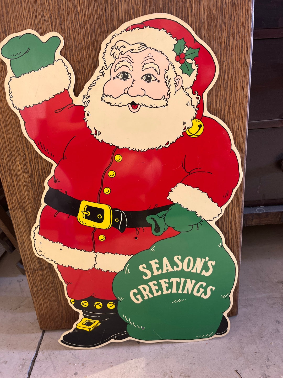 Christmas Santa Claus Hard Plastic Vintage Yard Display. - Etsy