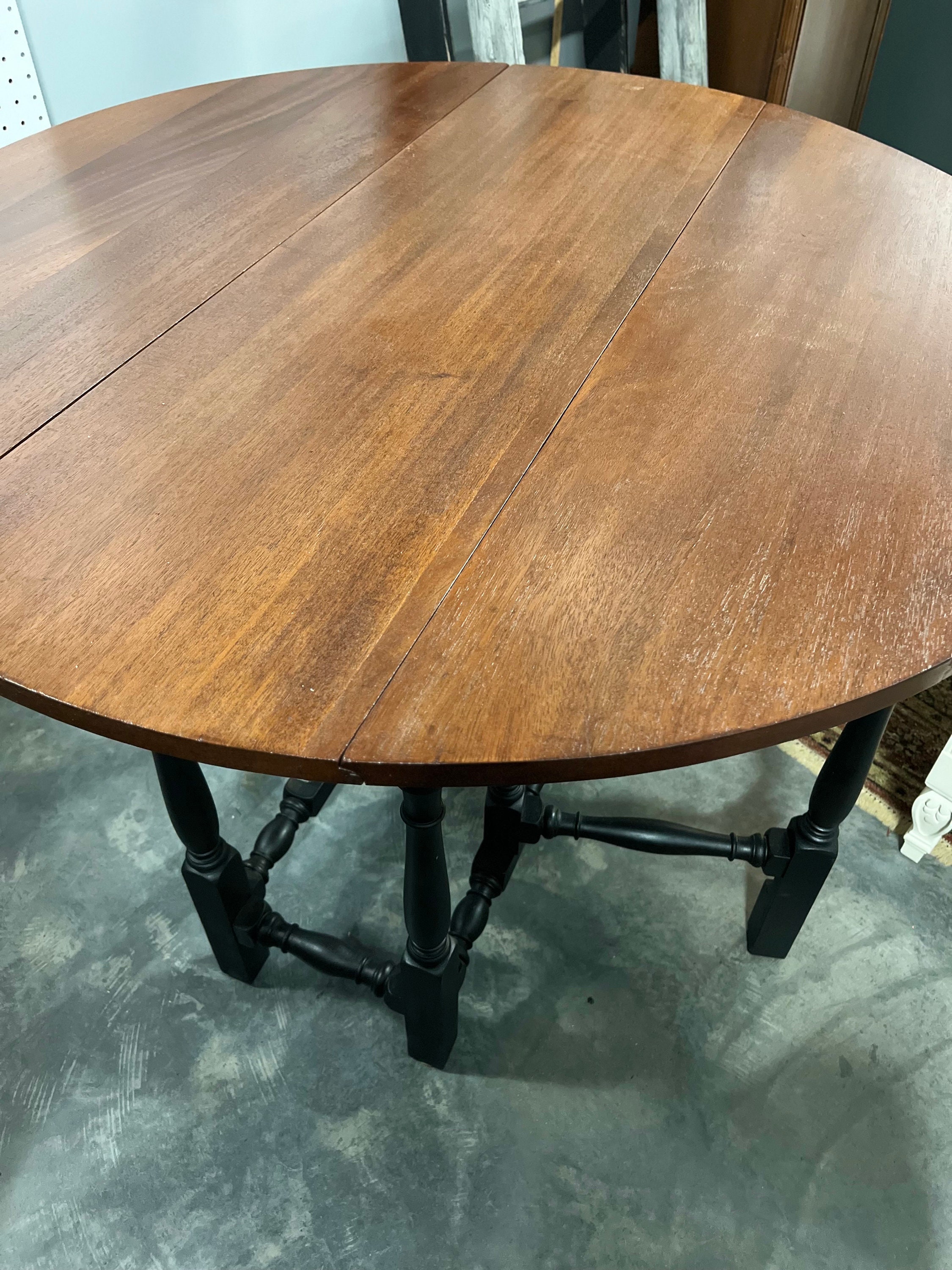 Vintage Gateleg Drop Leaf Table 2 Vintage Ladderback Chairs Etsy