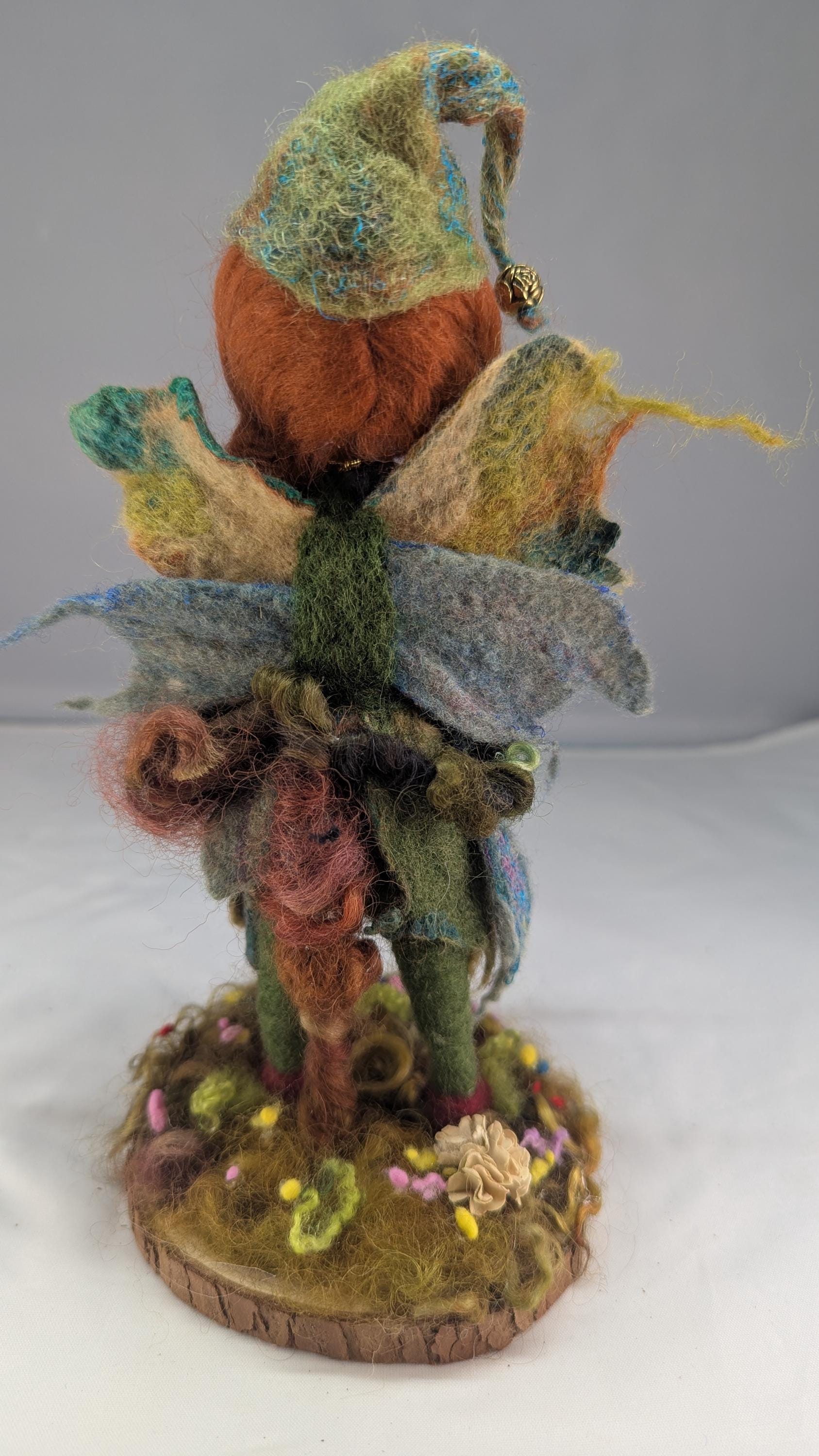 Whimsical Needle Felted Fairy | Red Hair & Long Hat | Handmade Decor ...