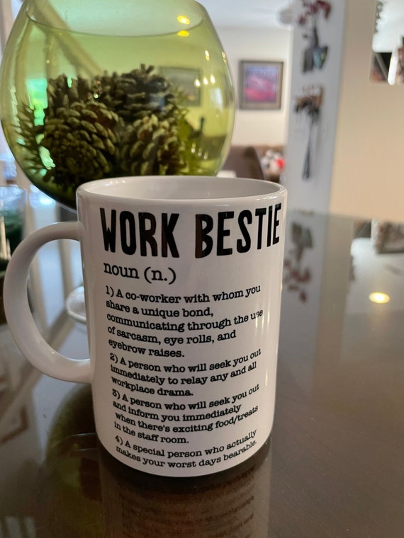 Work Bestie Mug Coworker Mug Coworker Gift Christmas Gift | Etsy