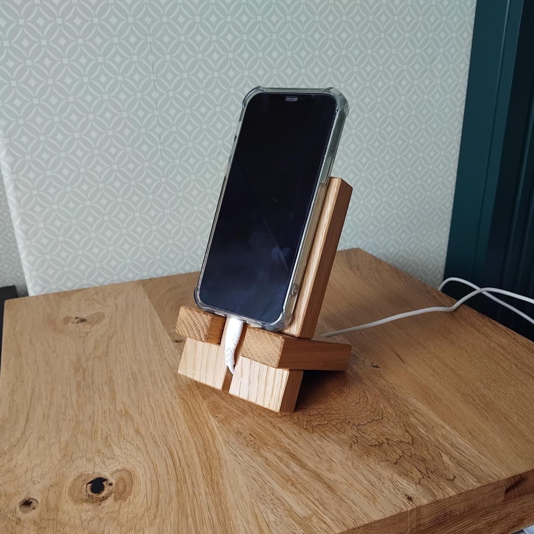 Solid Oak Phone and Tablet Holder - Etsy