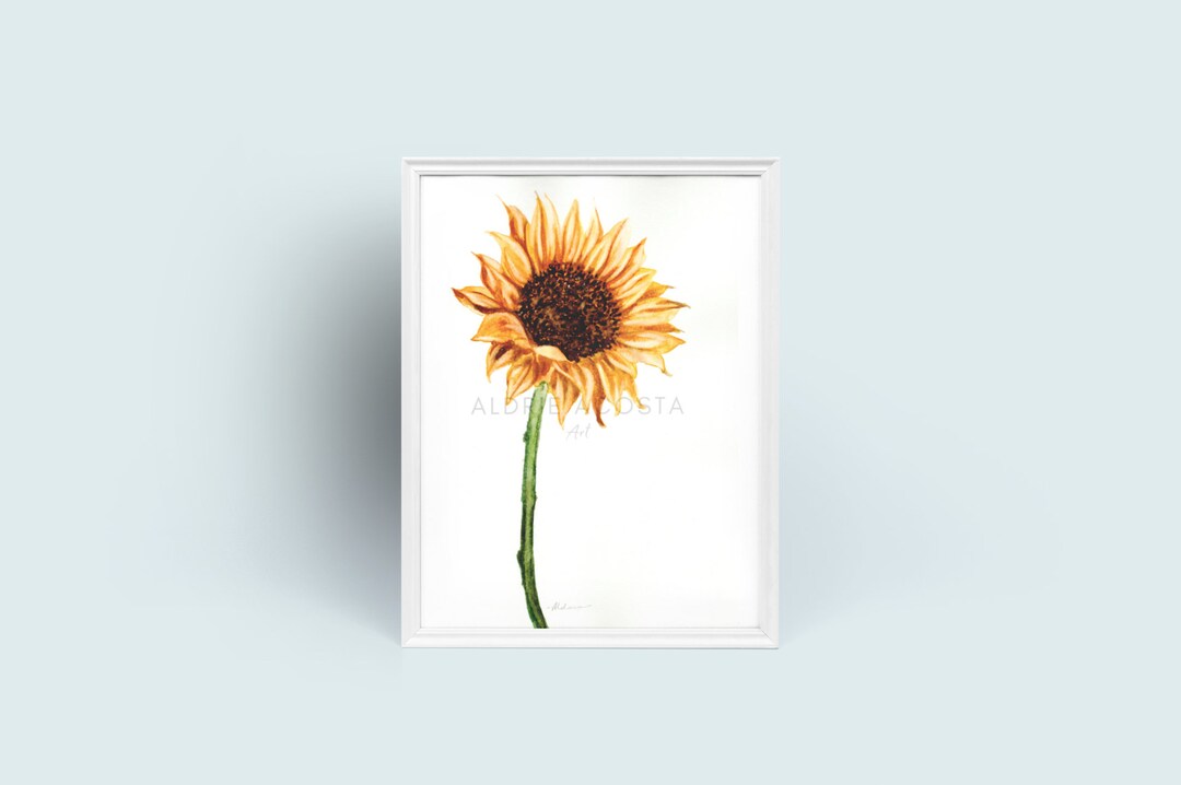 Sunflower Series No. 1 Downloadable Art Print From Original Watercolor ...