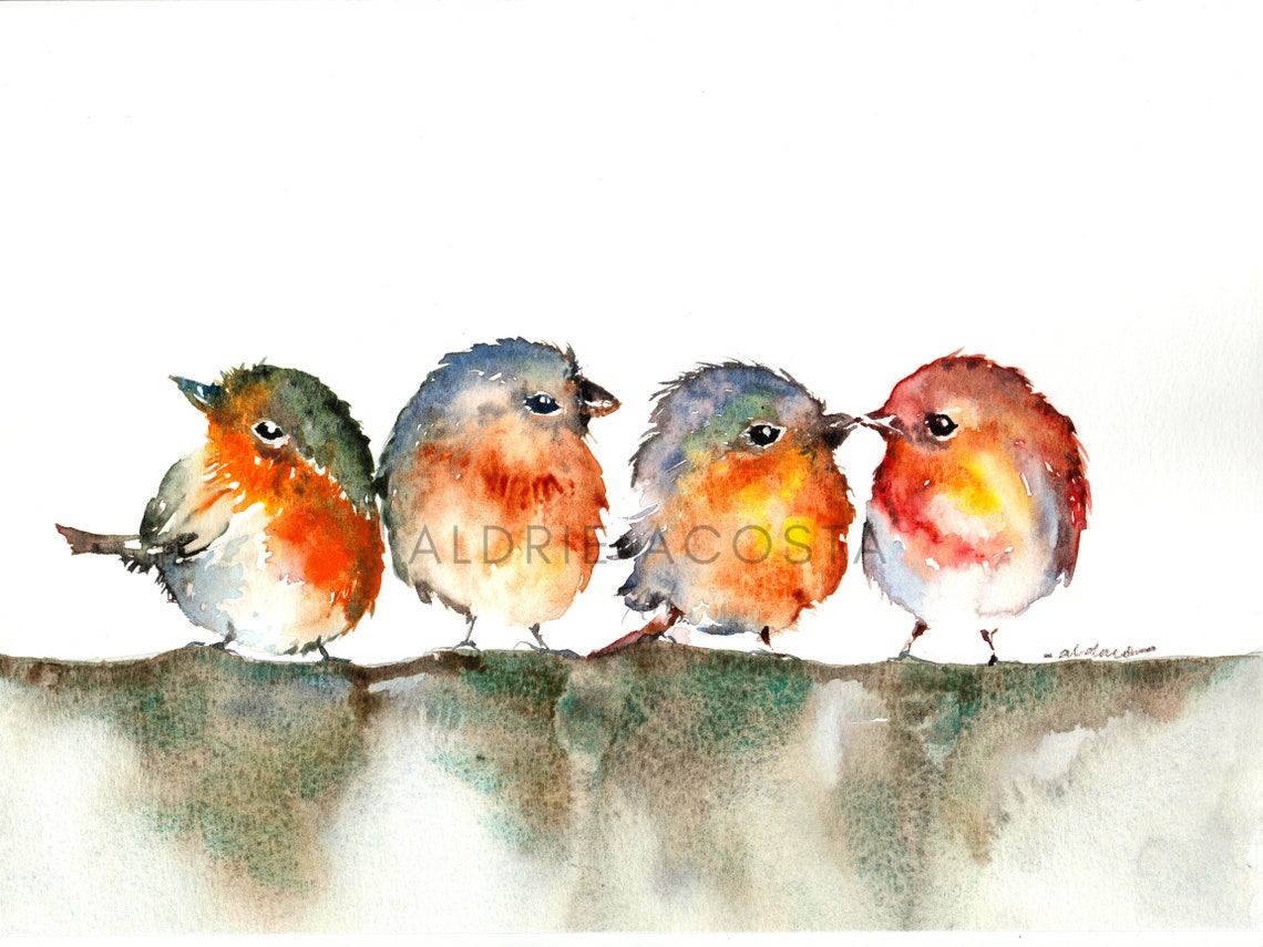 Colorful Birds Series No. 2 Downloadable Art Print From Original ...