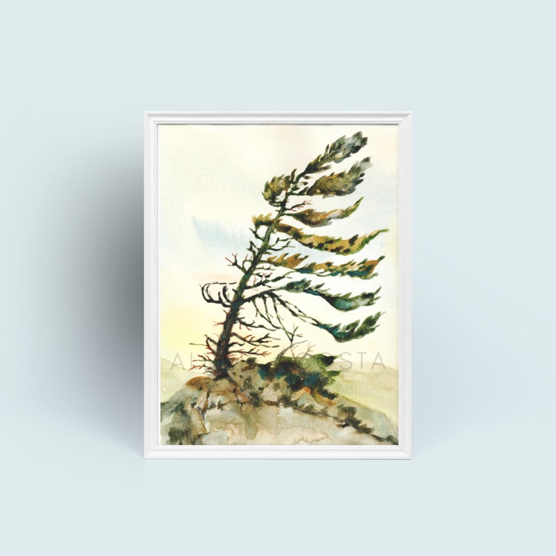Windswept Tree - Etsy
