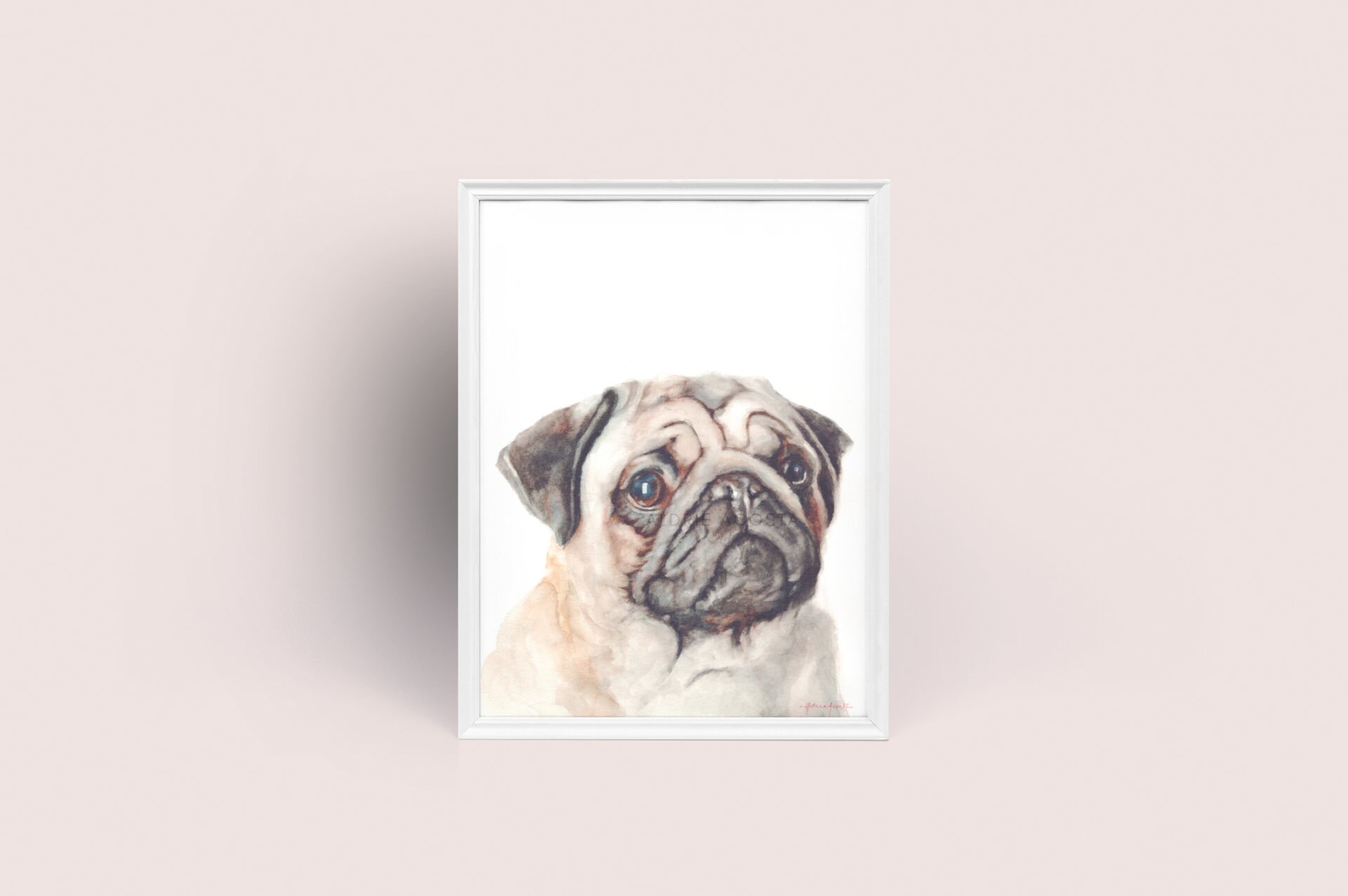 Peek a Boo Dogs Series No. 3 Giclée Art Print From Original Watercolor ...