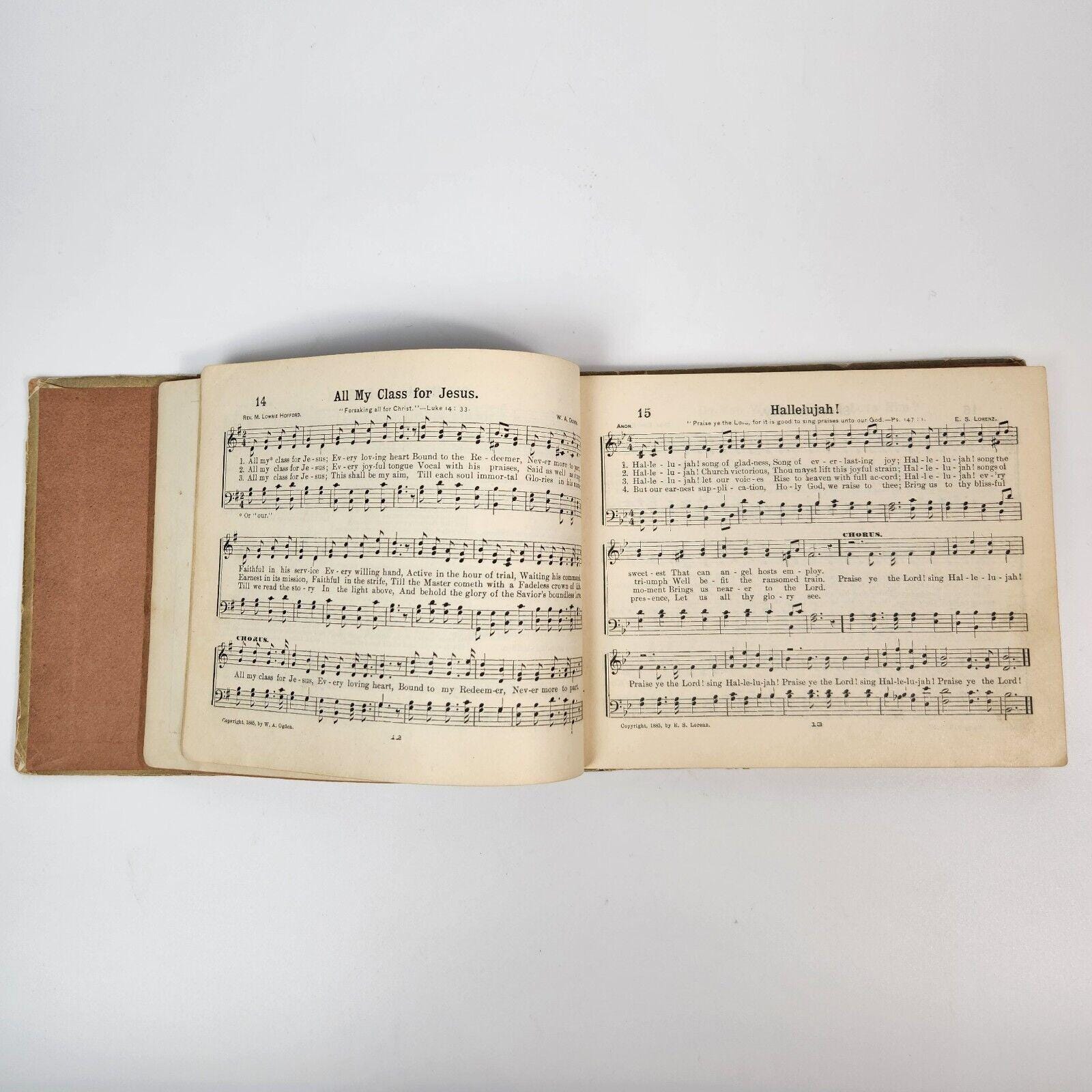 Antique 1800s Sunday School Song Book Notes of Victory Victorian Art ...