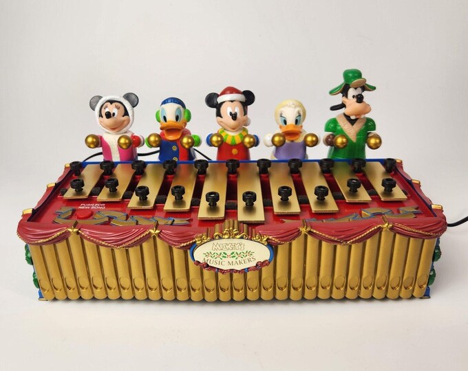 VTG 90s Disney Christmas Mickeys Merry Music Makers Festive Holiday ...
