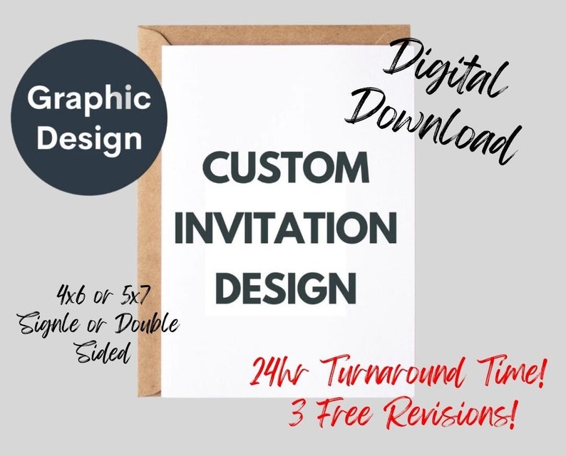 Custom Digital Invitations - Etsy