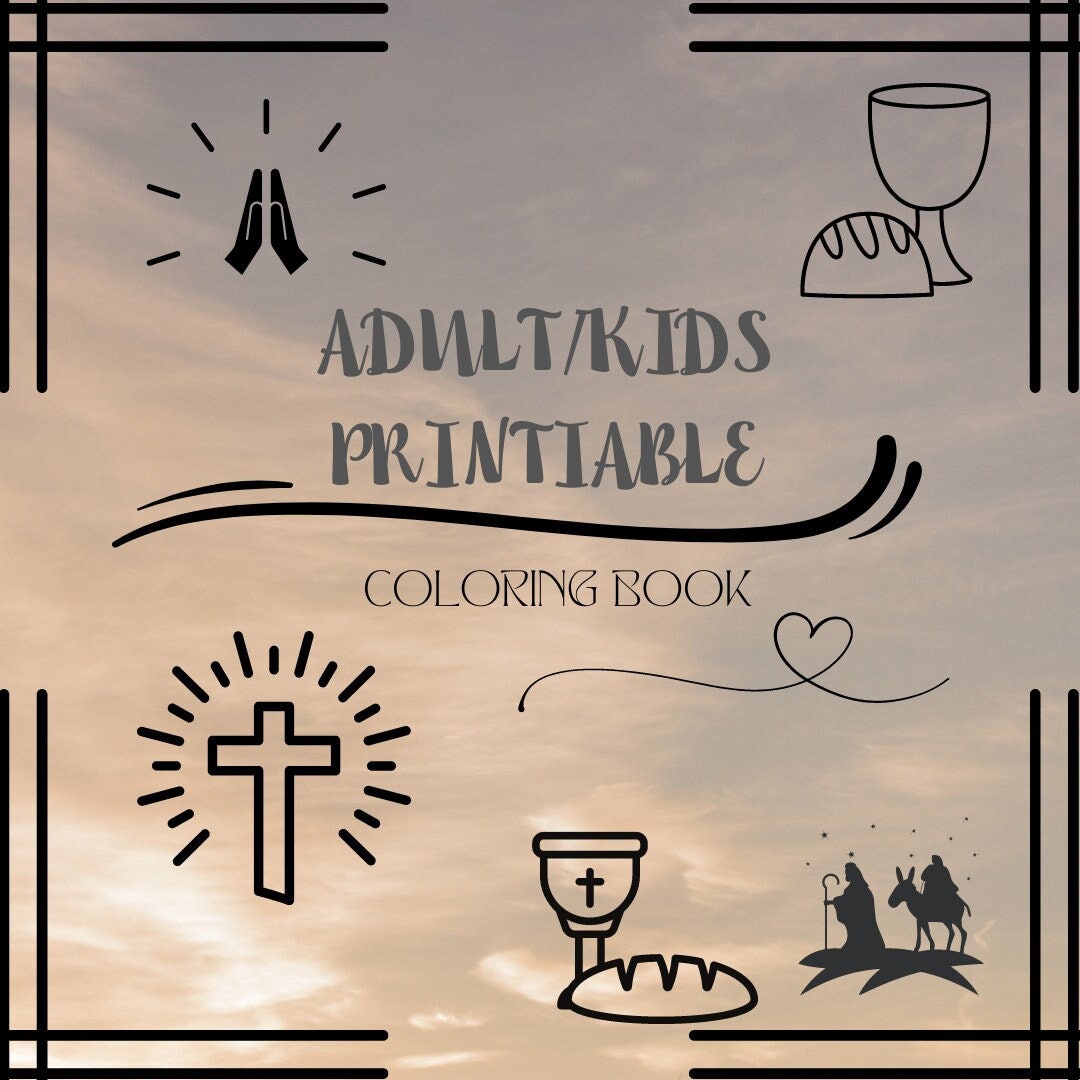 Christian Faith Adult Coloring Book, Digital Print, 50 Pages, 8x10 - Etsy