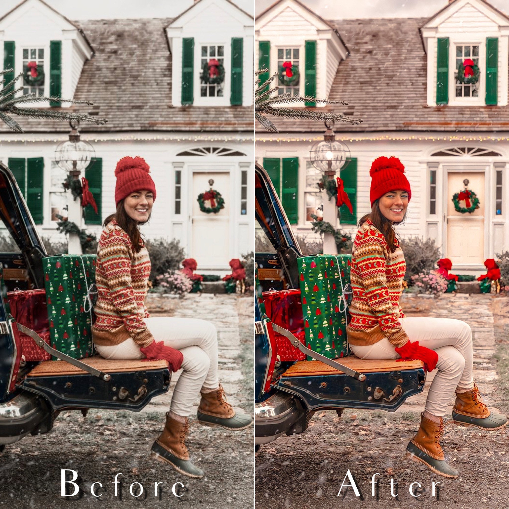 10 CHRISTMAS LIGHTROOM PRESETS for Mobile & Desktop for Sale Holiday ...