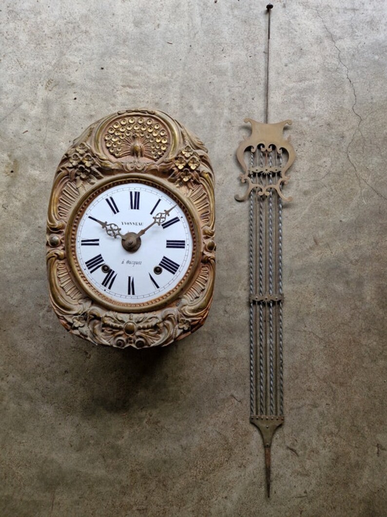 Old Comtoise or Parquet Clock Movement With One Bell Yvonneau in ...