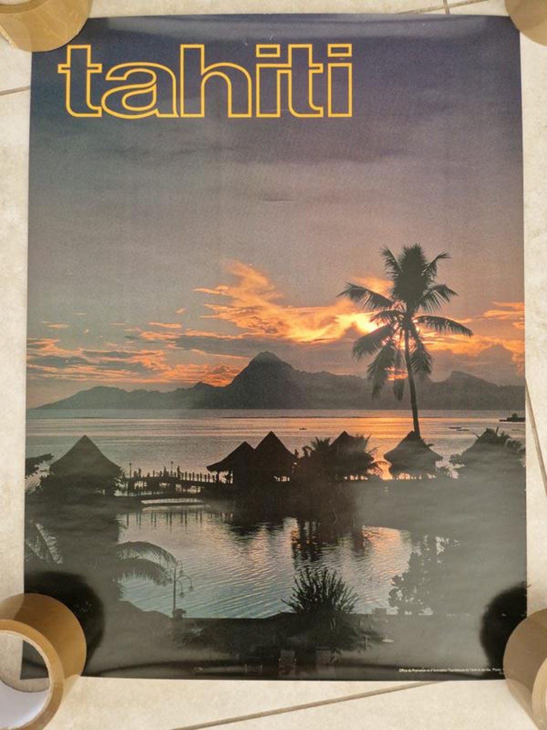Tahiti Poster - Photography by Tini Colombel - 60x45.5cm - Etsy