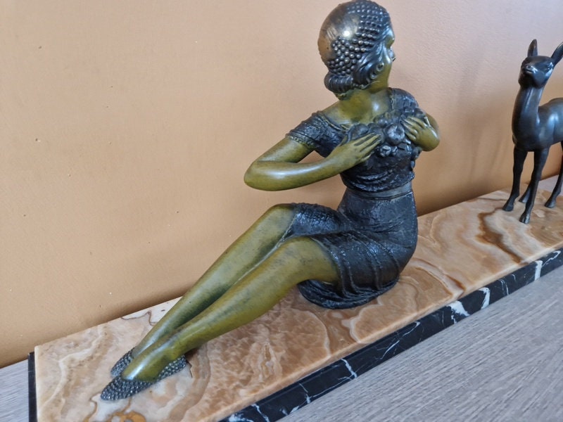 Demeter Chiparus 1868-1947 Spelter and Onyx Sculpture - Etsy
