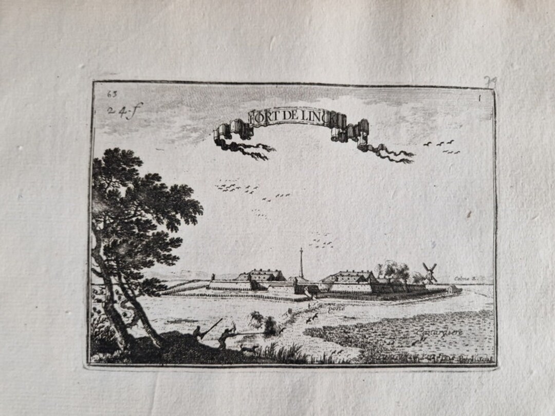 17th Century Copper Engraving fort De Linck by Sébastien De Pontault De ...