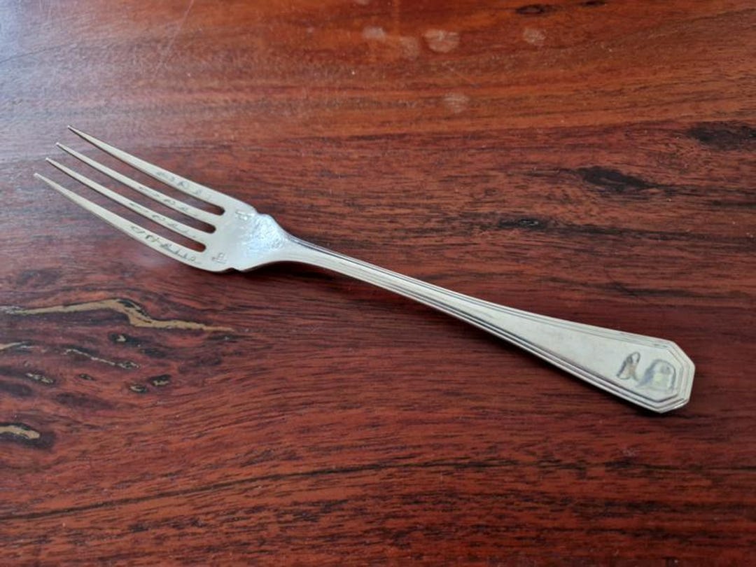 Christofle America Model Fish Fork by Luc Lanel in Silver-plated Metal ...