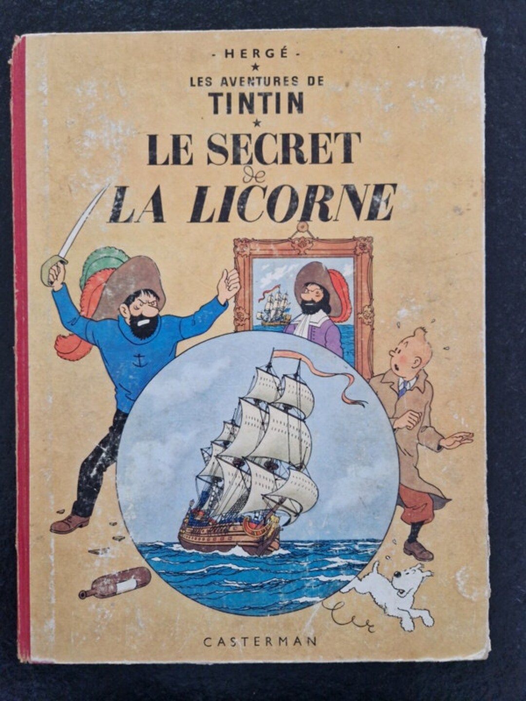BD - Tintin: the Secret of the Unicorn - Plat B24 - 1958 - by Hergé - Etsy