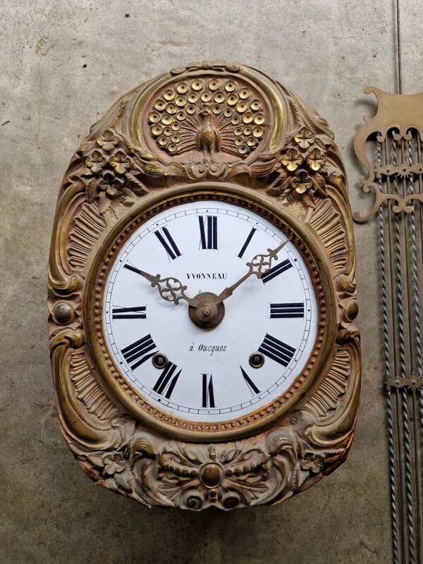 Old Comtoise or Parquet Clock Movement With One Bell Yvonneau in ...