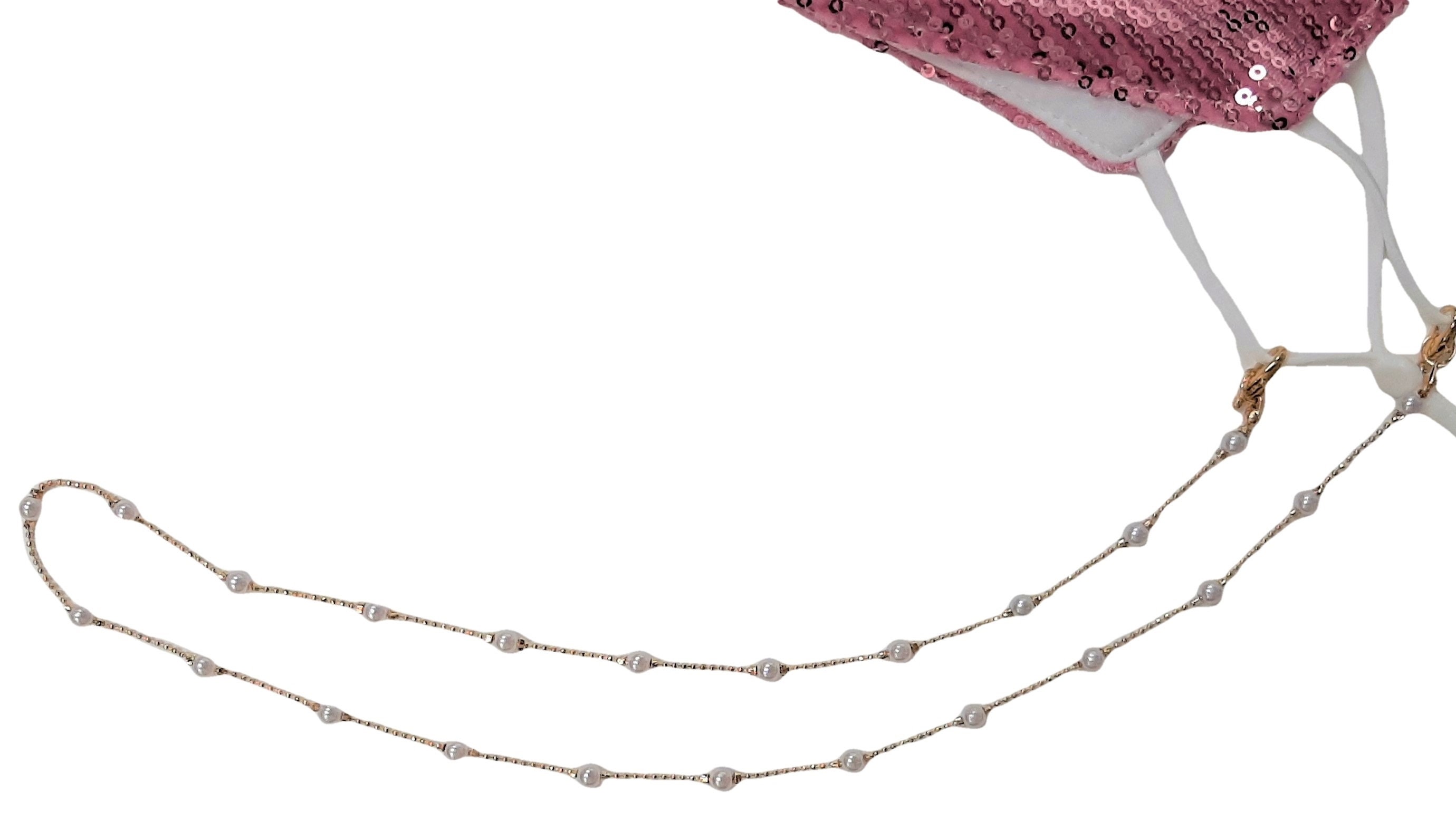 Pearl Mask Hanging Chain, Mask Chain, Face Mask Hanger, Mask Necklace ...
